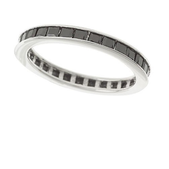 Diamonique | Jewelry | Qvc Epiphany Platinum Clad Diamonique Black ...